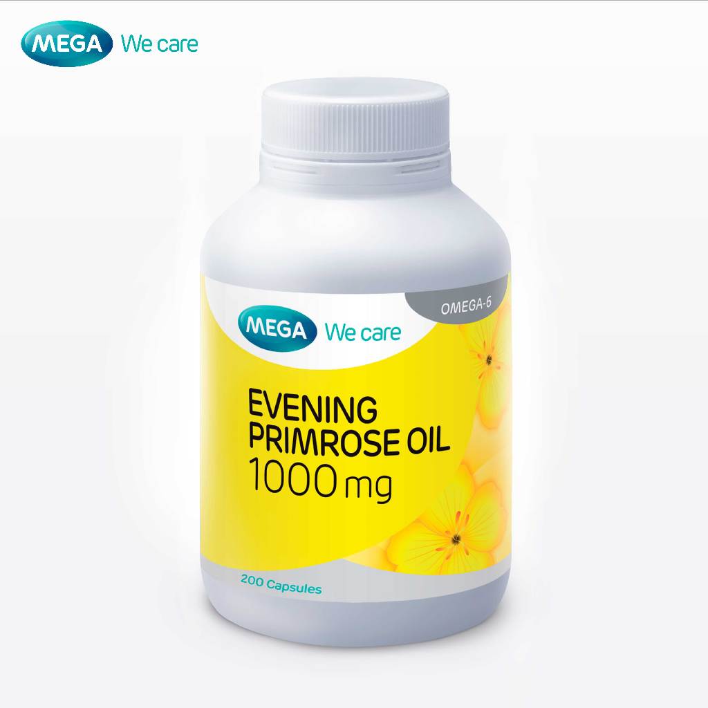MEGA We care เมก้าวีแคร์ Evening primrose oil 1000 mg (200 's) (E8200M ...