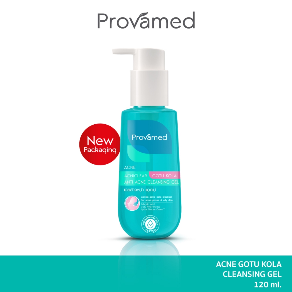 Provamed Acniclear Gotu Kola Acne Cleansing Gel 120ml | Shopee Thailand
