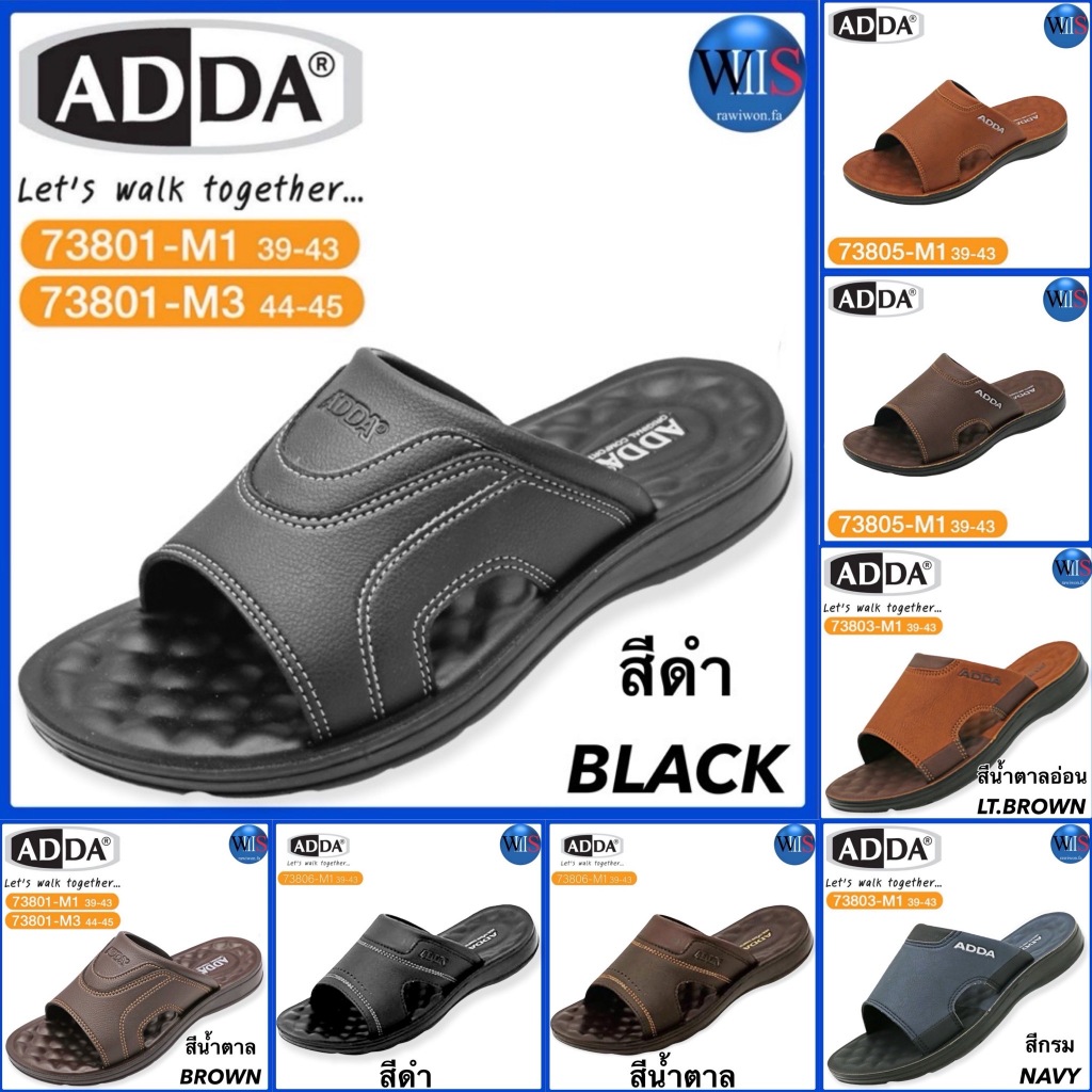 ADDA รองเท้าแตะแบบสวม รุ่น 73801-M1 / 73803-M1 / 73805-M1 / 73806-M1 ...