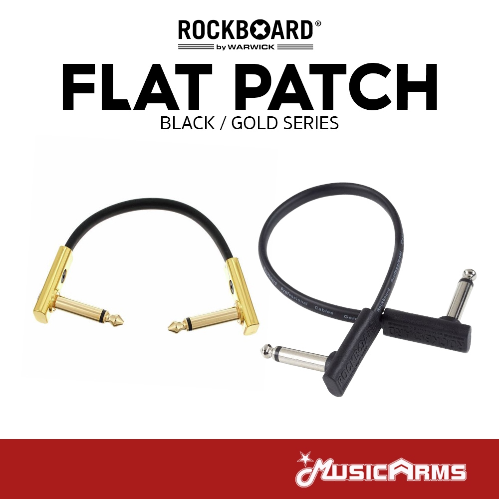 Rockboard Flat Patch Cable Black / Gold สายพ่วงเอฟเฟค Music Arms | Shopee Thailand