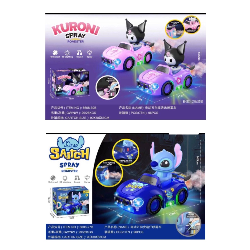 ของเล่นสุดฮิต!รถของเล่น KuRoNi และ Saitch ใส่ถ่าน ชนถอย มีเสียง มีไฟ ...