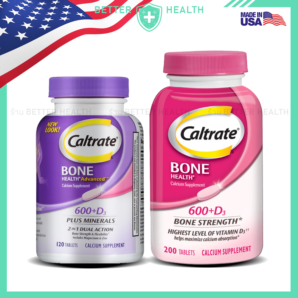 CALTRATE BONE HEALTH Calcium 600+D3 PLUS MINERALS Made In USA | Shopee ...