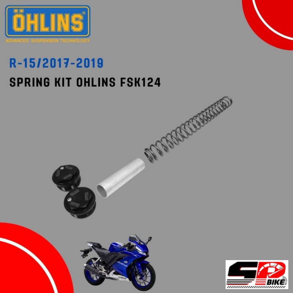 สปริงโช้คหน้า Ohlins FSK124 For Yamaha YZF-R15 2017-2019 | Shopee Thailand