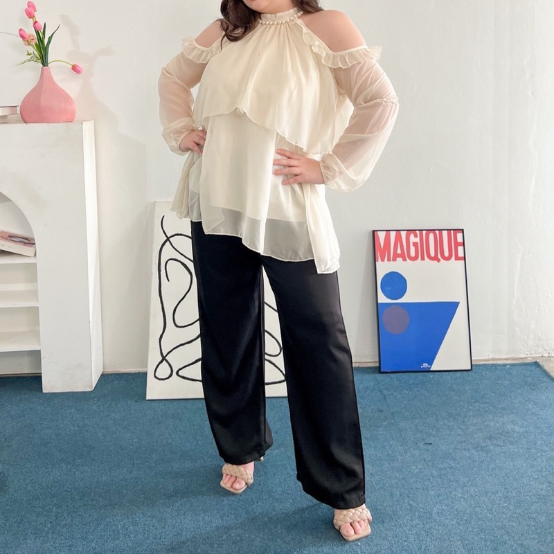 (MTNWHMG ลด 60.-) Lady M | กางเกงสแล็คสาวอวบ Plussize ทรงสุภาพใส่ทำงาน ใส่เที่ยว | Shopee Thailand