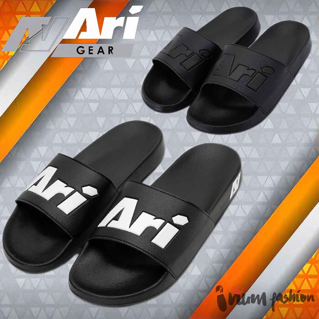 รองเท้าแตะ ARI อาริ SANDALS สีดำ/ขาว สีดำล้วน ARI SLIDE SANDALS - BLACK ...