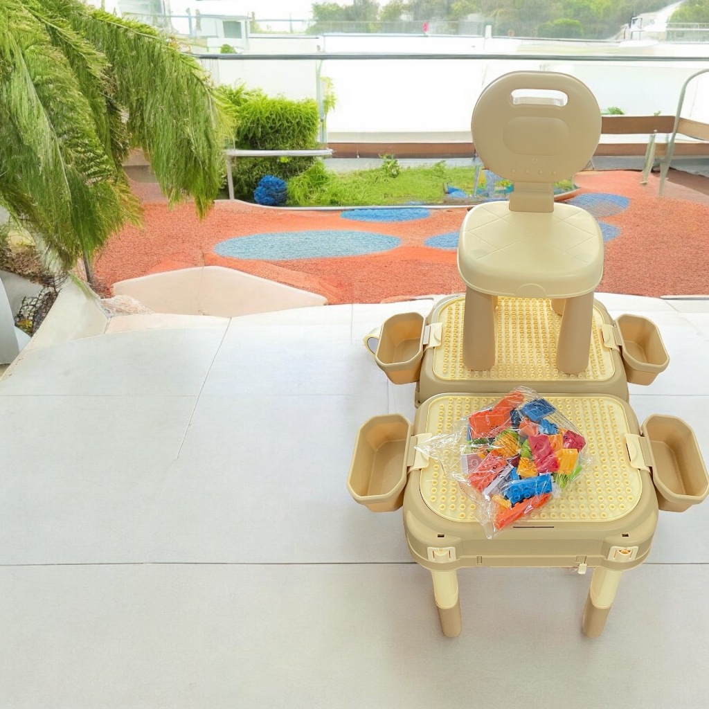 ชุดโต๊ะบล็อกการเรียนรู้ (มีล้อลาก)Leon Learning Learning Block Table ...