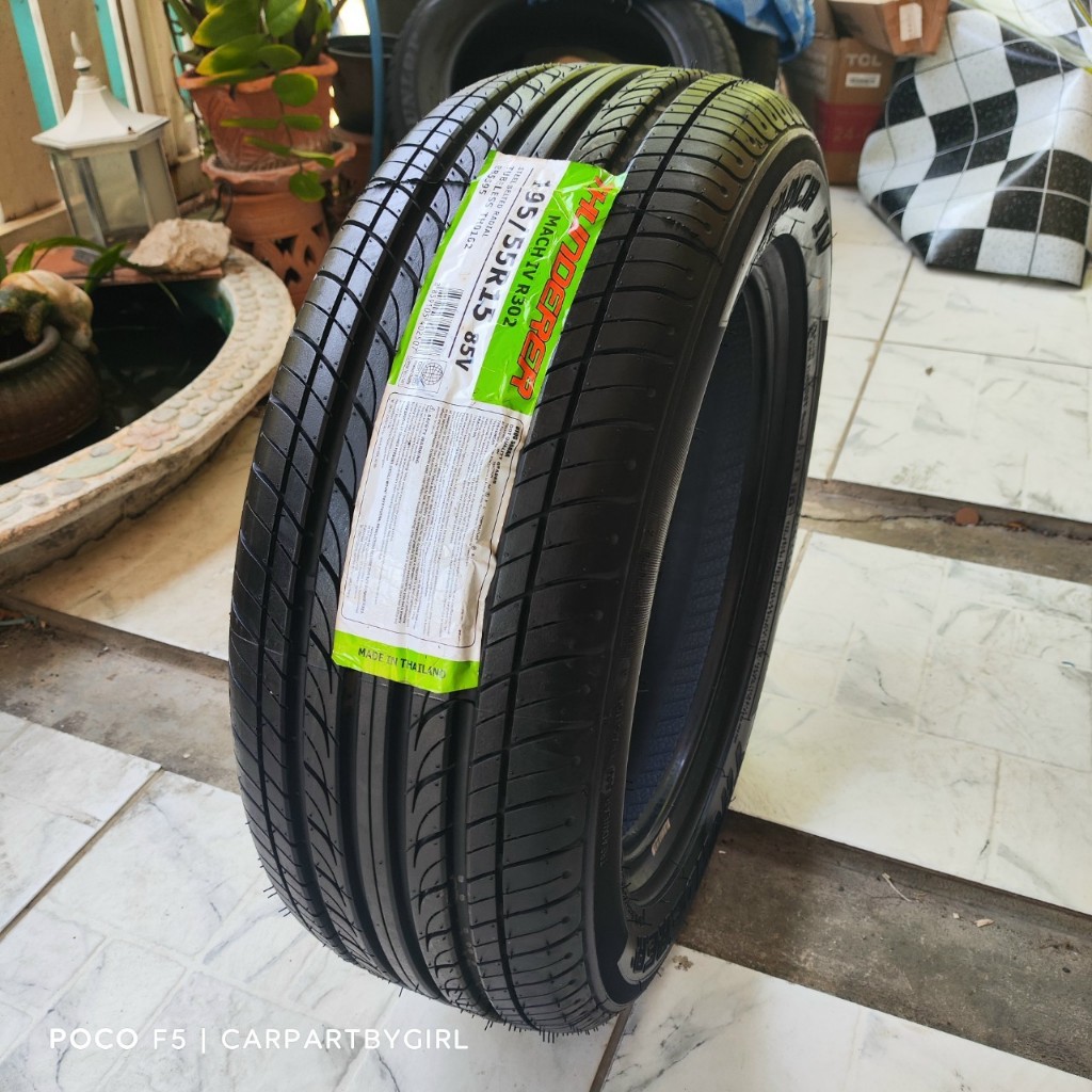 (ราคาต่อเส้น)ยางใหม่ขอบ15 THUNDERER รุ่น MACH IV R302 ขนาด 195/55/15 ...