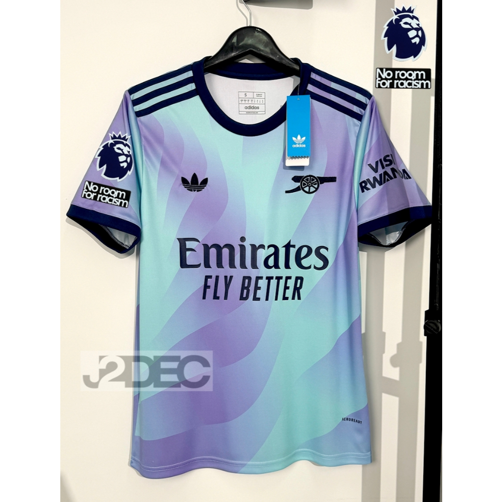 ใหม่ล่าสุด!! เสื้อฟุตบอล Arsenal Third ชุดสาม ( 3A ) เกรดแฟนบอล 2024/25 ...