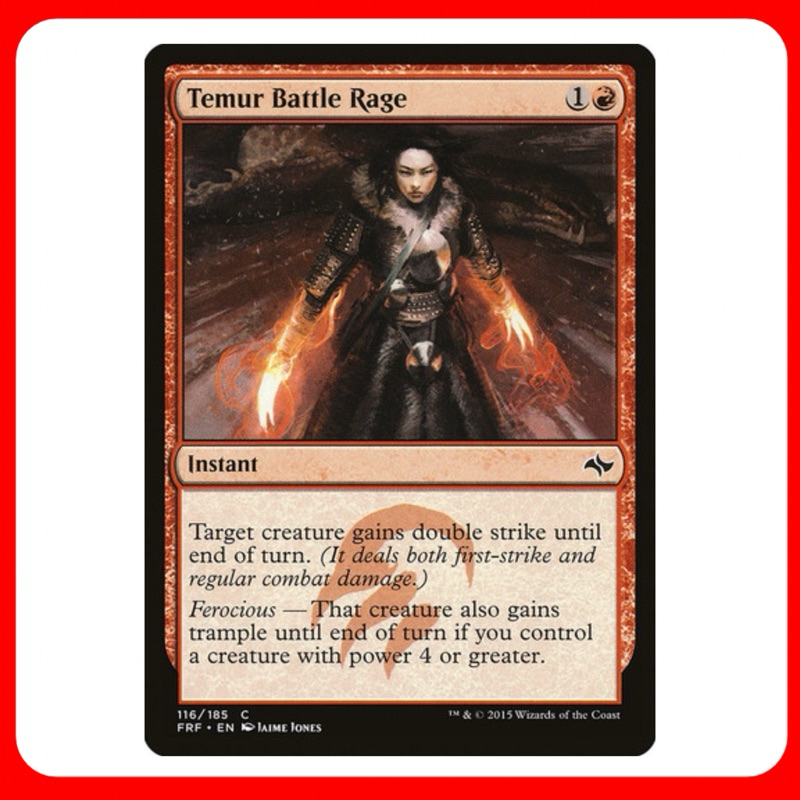 [MTG] Temur Battle Rage [FRF] [RED] [COMMON] [NORMAL] [ENG] (การ์ดเมจิค / Magic the Gathering ...