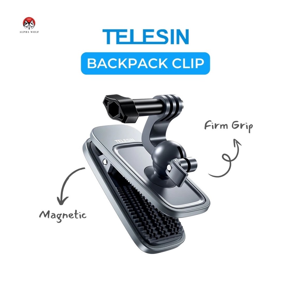 TELESIN Magnetic Universal Backpack Clip คลิปแม่เหล็กหนีบกระเป๋าเป้ ...