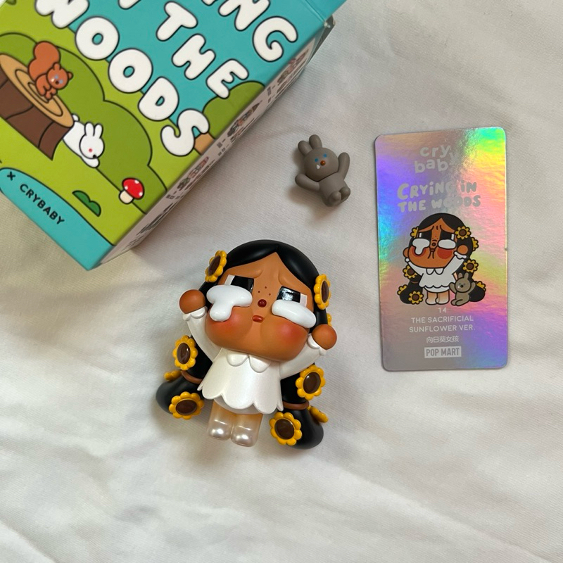 (ของแท้พร้อมส่ง) POPMART Crybaby Crying in the woods (secret) เปียดำ ...
