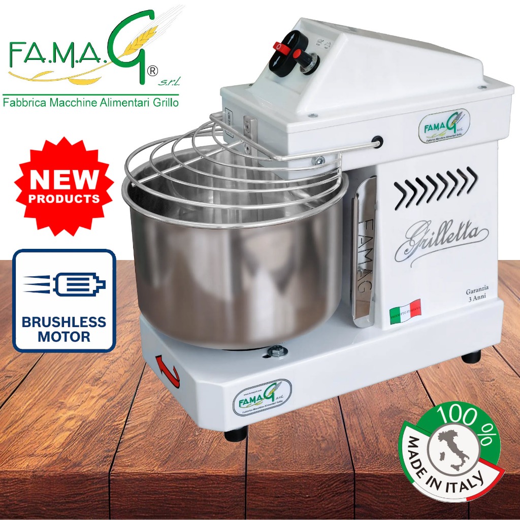 FAMAG เครื่องนวดแป้ง IM5/10V HH NEW MODEL BRUSHLESS White Spiral Mixer ...