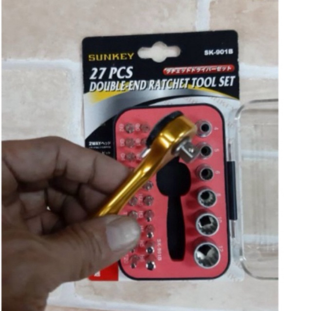 Sunkey บล็อกชุดรู ¼” และดอกไขควง 27ตัวชุด Sk-901B บล็อกชุด Made in Taiwan แข็งแรง ทนทาน สวยงาม ...