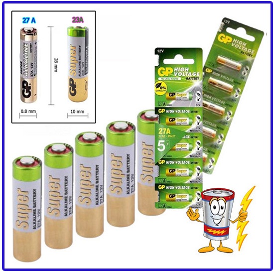 pac 5 ก้อน ถ่าน GP 23A และ 27A alkaline battery 12V มีตัวเลือกสินค้าด้านใน | Shopee Thailand