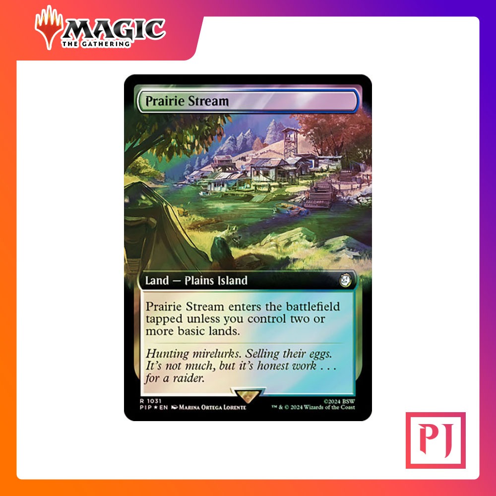 [MTG] Prairie Stream (Extended Art) (Surge Foil) [PIP] [LAND] [RARE ...