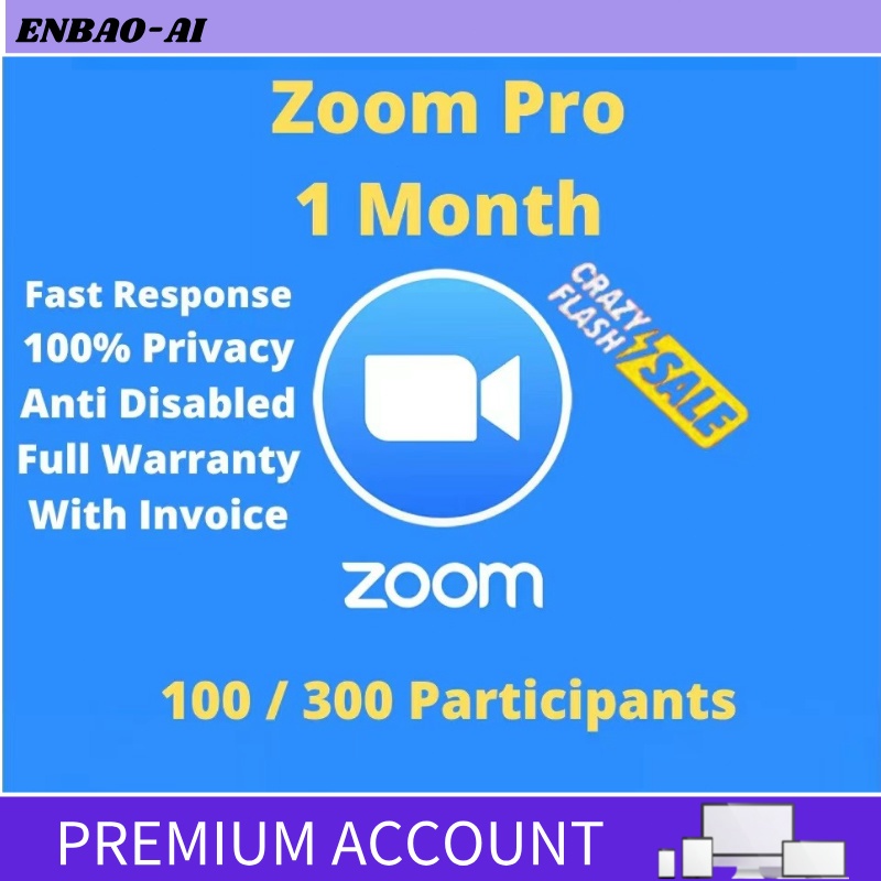 [ENBAO-AI]Zoom Proบัญชีการประชุม ผู้เข้าร่วม cheapest price คน] 100/300/500/ 30 hours/meeting ...