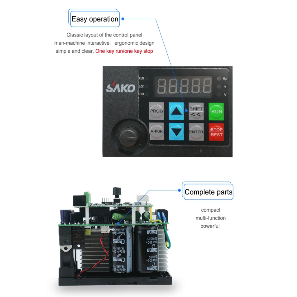 SAKO SKI780 Inverter VFD Variable Frequency Drive Converter inverter Motor Speed Controller 220v ...