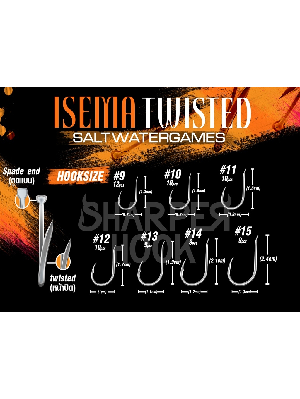 เบ็ด Isema Speadend Twisted [หน้าบิด] ก้นแบน BY LF จะตกปลาเกล็ด ปลาบ่อ ...