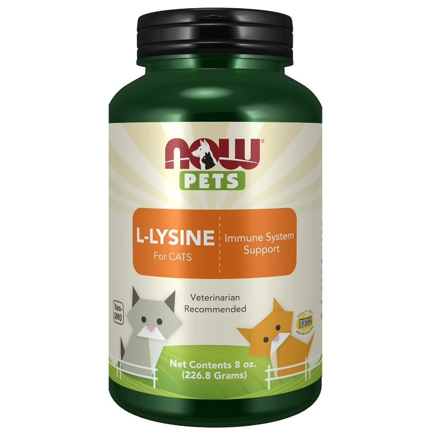 Now Pets L-Lysine Cat ไลซีนแมว เสริมภูมิแมว (ชนิดผง) Exp: 06/2028 ผลิต ...