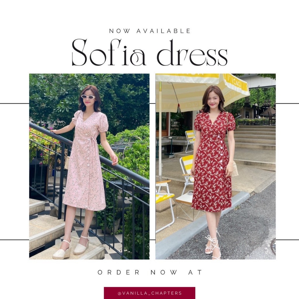 Sofia dress (vanilla_chapters) | Shopee Thailand