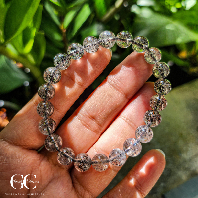 Goethite in quartz แร่เกอไทต์ 1 ในแร่ของ Super Seven 8 mm. | Shopee ...