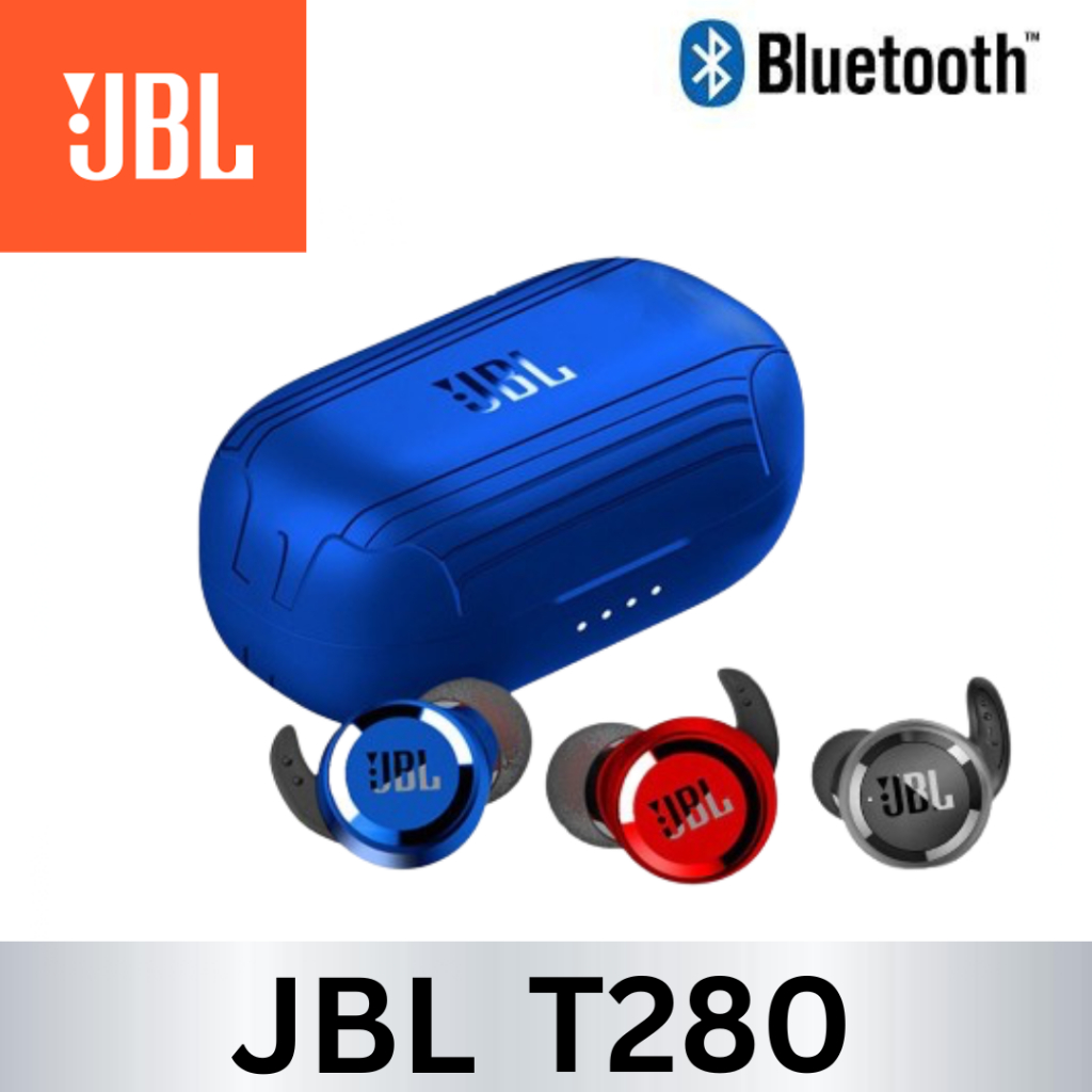 【บางกอกสปอต】JBL_T280 TWS หูฟังไร้สายบลูทูธ พร้อมเคสชาร์จหูฟัง สำหรับการ ...