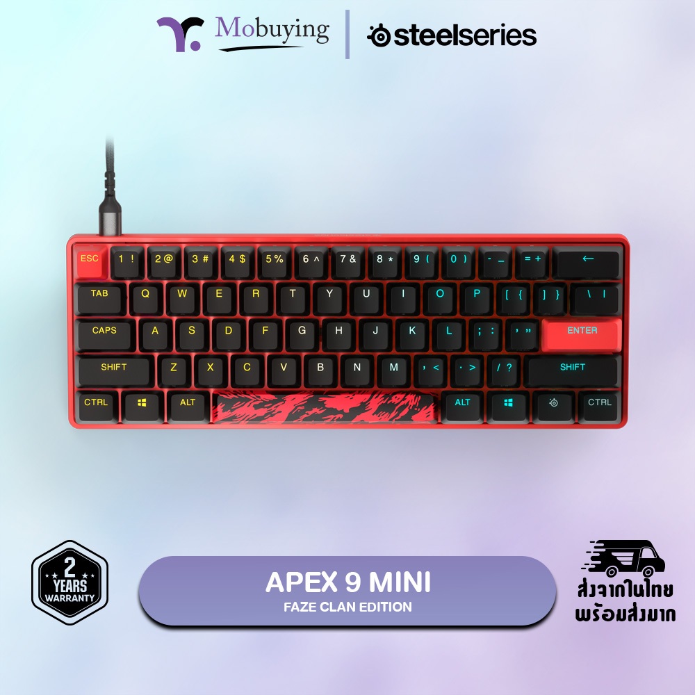 คีย์บอร์ด SteelSeries Apex 9 Mini [US] ขนาดเล็กกะทัดรัดพกพาสะดวก ปุ่มสวิตช์ SteelSeries ...