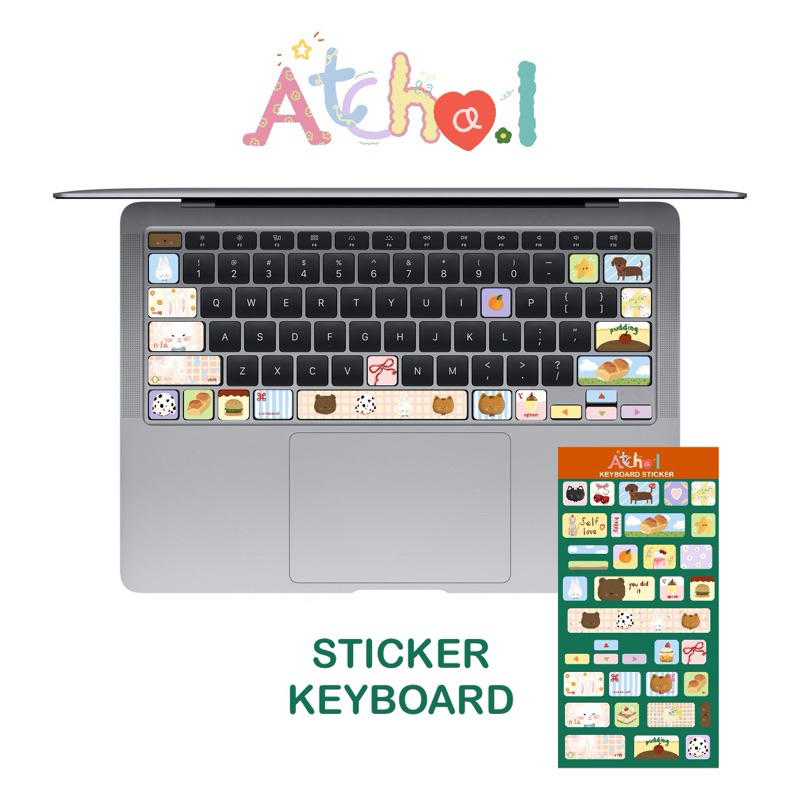 atcha.l sticker keyboard สติ๊กเกอร์คีย์บอร์ด ติดได้ทุกคีย์บอร์ด ไม่ทิ้ง ...
