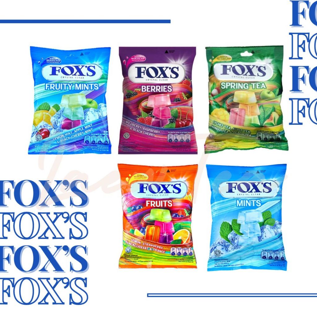 Fox's Crystal Clear Candy ลูกอมคริสตัล 90g มี 5 รสชาติ (วันหมดอายุในรายละเอียดด้านล่าง) | Shopee ...