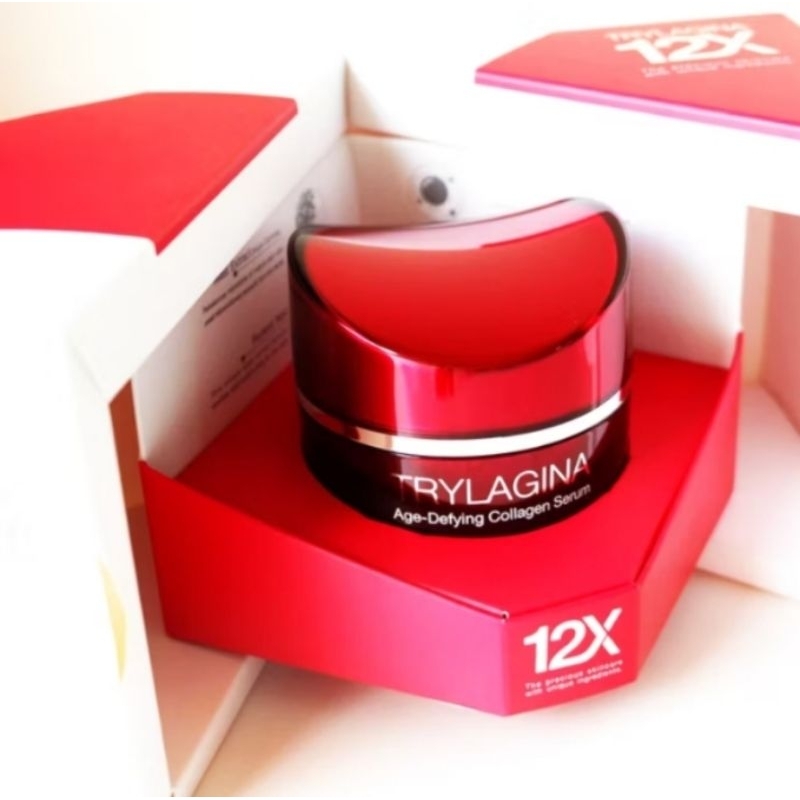 TRYLAGINA 12X ไตรลาจิน่าคอลลาเจน คืนความอ่อนเยาว์ จัดการริ้วรอยทั้งแนวตั้งและแนวนอนข | Shopee ...