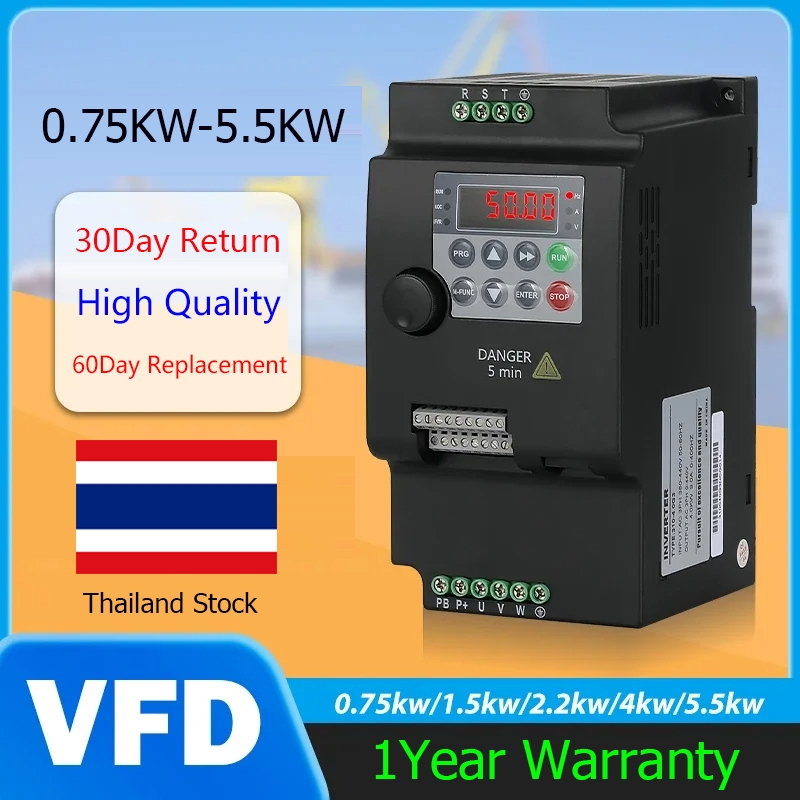 220V/380V 0.75KW/1.5KW/2.2KW 1HP/2HP/3HP ประหยัด Mini VFD Variable ...