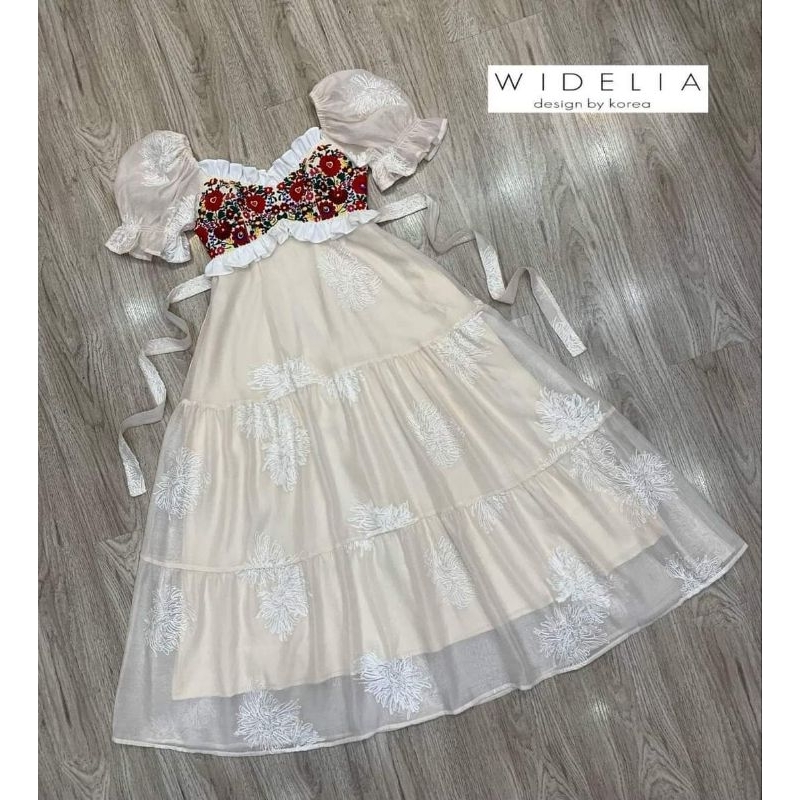 เดรสวินเทจ widelia มือ 1 ป้ายห้อย ไซส์ M | Shopee Thailand
