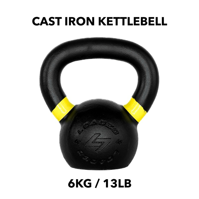 ลูกตุ้ม CAST IRON KETTLEBELL (เหล็กหล่อ) เกรดสุงสุด 6KG / 13LB | Shopee ...