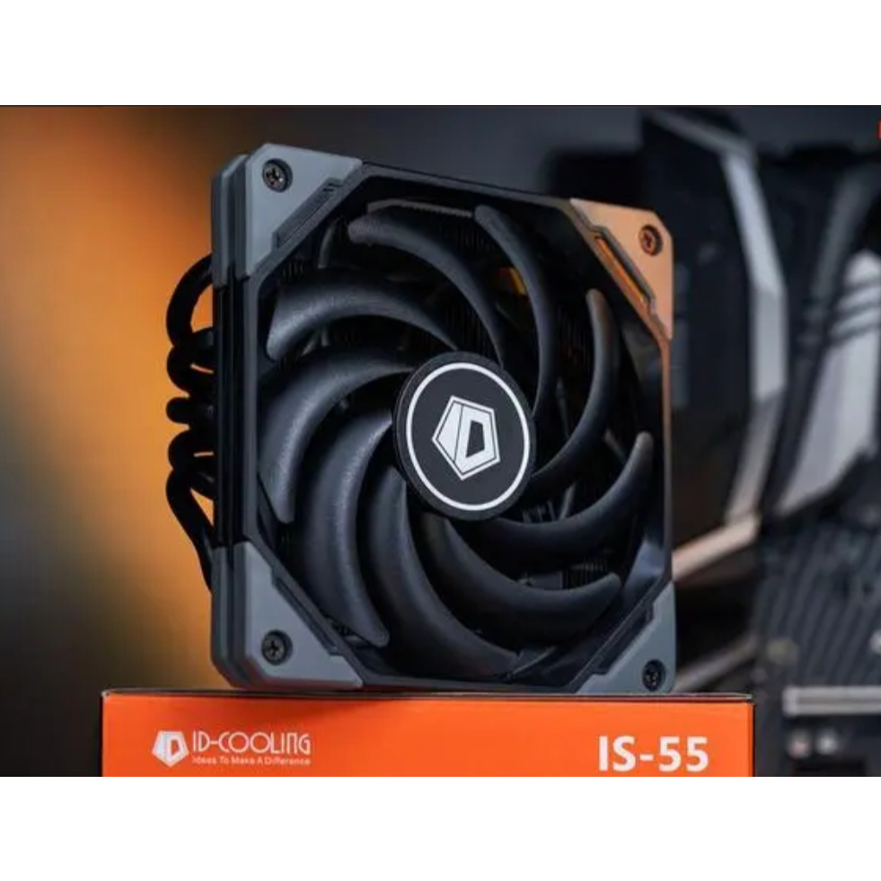 ID-COOLING IS-55 Black ARGB Low Profile CPU Cooler 55mm Height,TDP 125W ...