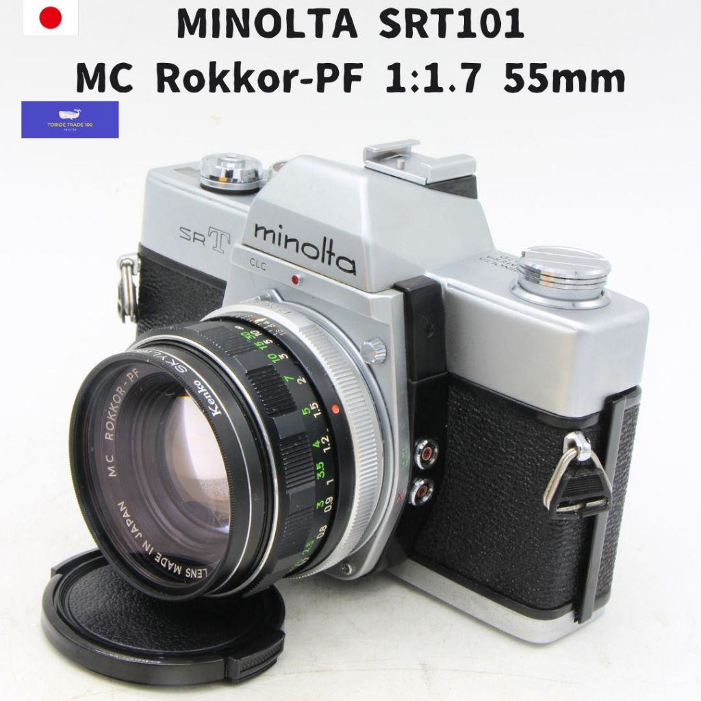 Minolta SRT 101 Silver Film Camera with MC Rokkor-PF 1:1.7 55mm lens ...