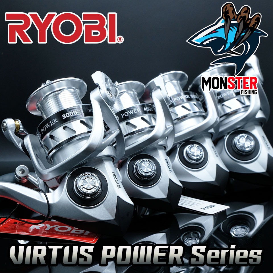 รอกตกปลา รอกสปินนิ่ง เรียวบิ RYOBI VIRTUS POWER (สีดำ-เงิน) | Shopee Thailand