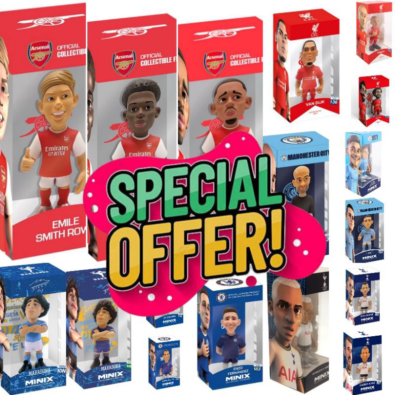 [โปรโมชั่นสุดคุ้ม!!!] [สินค้าพร้อมส่ง] โมเดลนักฟุตบอล Minix Team Set ...