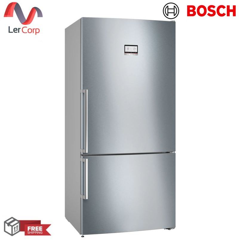 (BOSCH) ตู้เย็น ช่องแช่แข็งด้านล่าง ลอยตัว 186 x 86 cm สแตนเลสสตีล รุ่น ...