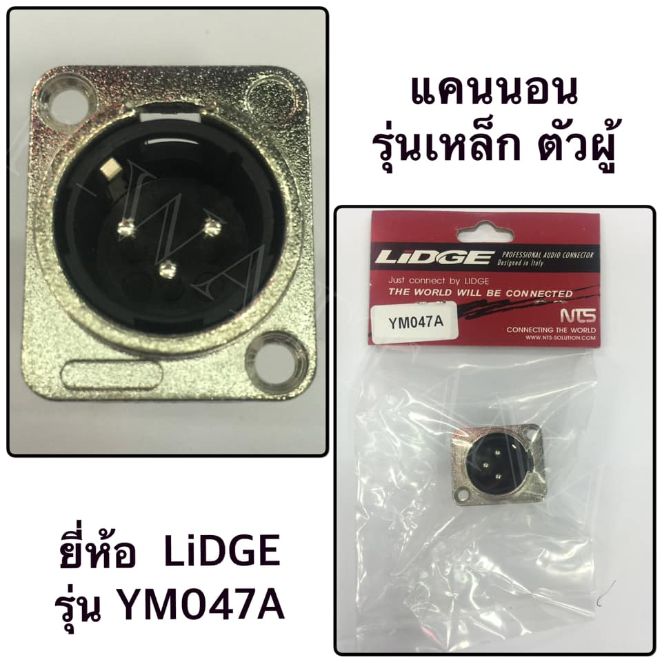 แคนนอน XLR ตัวเหล็ก ตัวผู้ ติดแท่น ยี่ห้อ Lidge ของแท้ รุ่น YM-047A ...