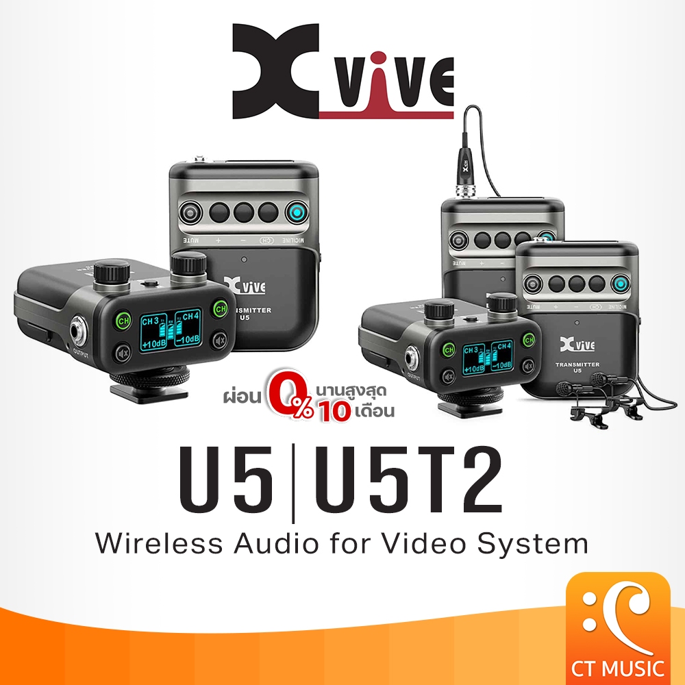 Xvive U5 Wireless Audio for Video System U5/U5T2 Wireless Lavalier ...