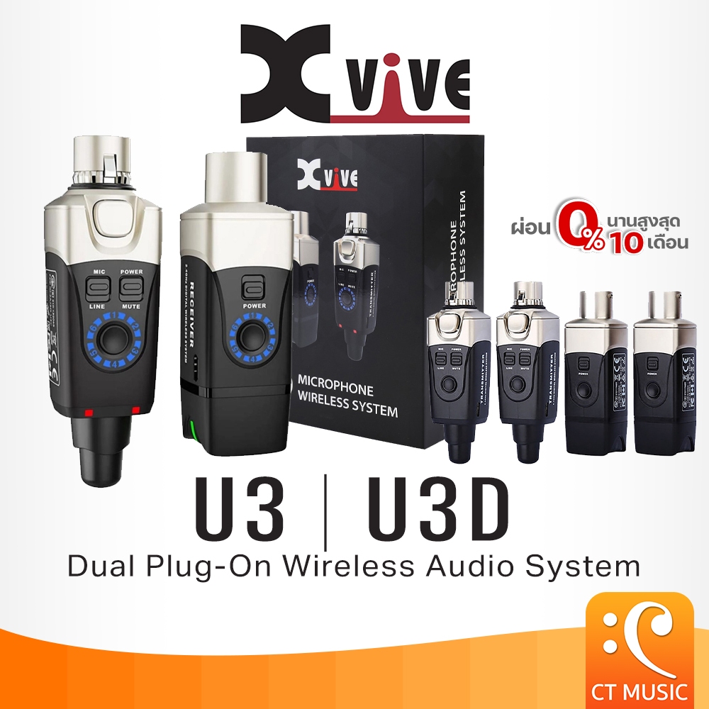 Xvive U3 ไวเลส ไมโครโฟน Xvive U3D Dual Plug-On Wireless Audio System ...