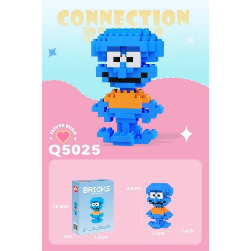 เลโก้ ตัวต่อการ์ตูนน่ารัก ตัวต่อ เลโก้ บล็อกตัวต่อเลโก้จิ๋ว DIY 3D เล ...