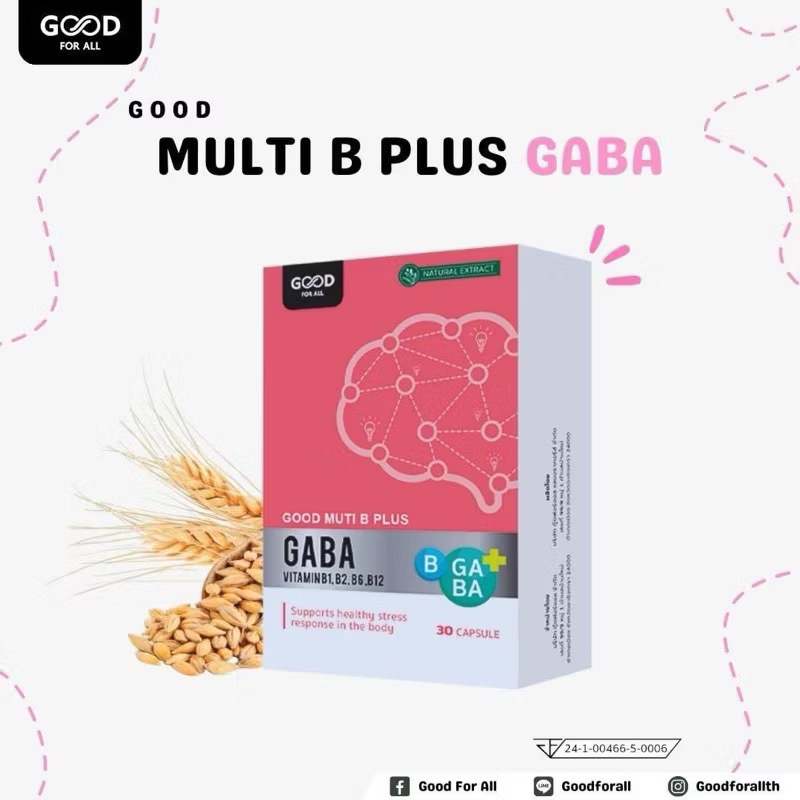 Good Multi B plus GABA กู๊ดฟอร์ออล วิตามินบีรวม ผสมกาบา [ขนาด 30 แคปซูล ...