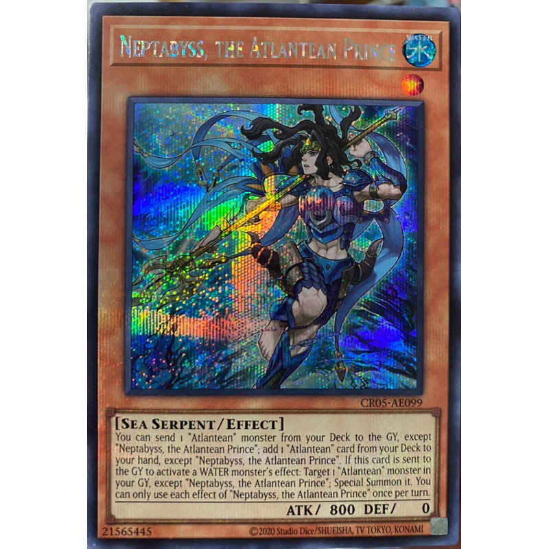 Yugioh Asia-Eng [CR05-AE099] Neptabyss, the Atlantean Prince (Secret ...
