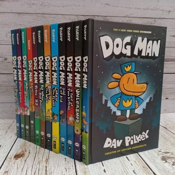 Dog Man set 12 books. by Dav Pilkey การ์ตูนภาษาอังกฤษ | Shopee Thailand