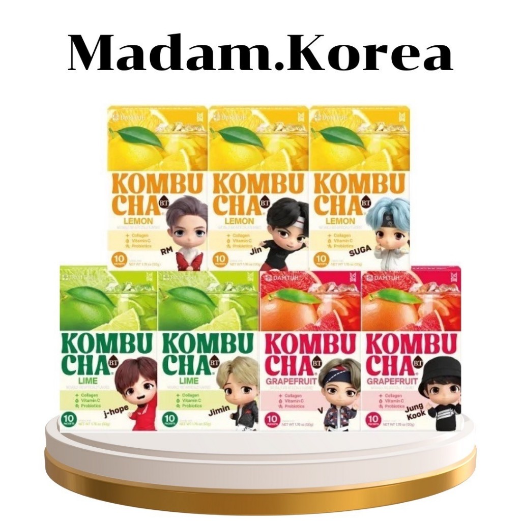 Damtuh Kombucha TinyTAN BTS Collection คอมบุชา รสเกรปฟรุต เลม่อน มะนาว ชาหมักเกาหลี | Shopee ...