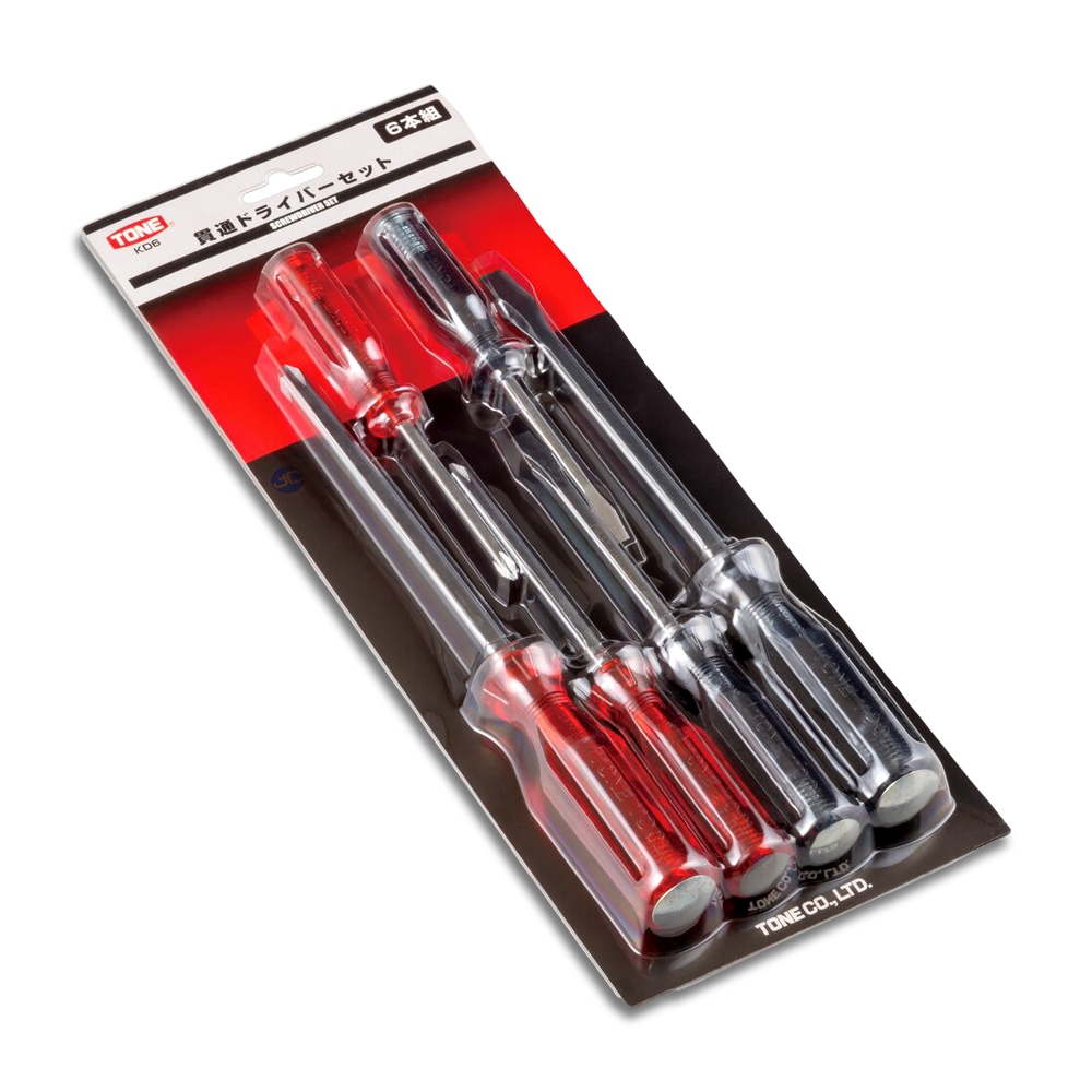 TONE ไขควงด้าพลาสติก รุ่น KD6 - Screwdriver Set (Through Type) Model ...