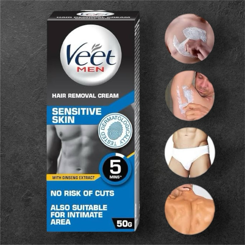 ครีม Veet Men Hair Removal cream sensitive skin 30 g ครีมกำจัดขน ผู้ชายสำหรับผิวแพ้ง่าย | Shopee ...