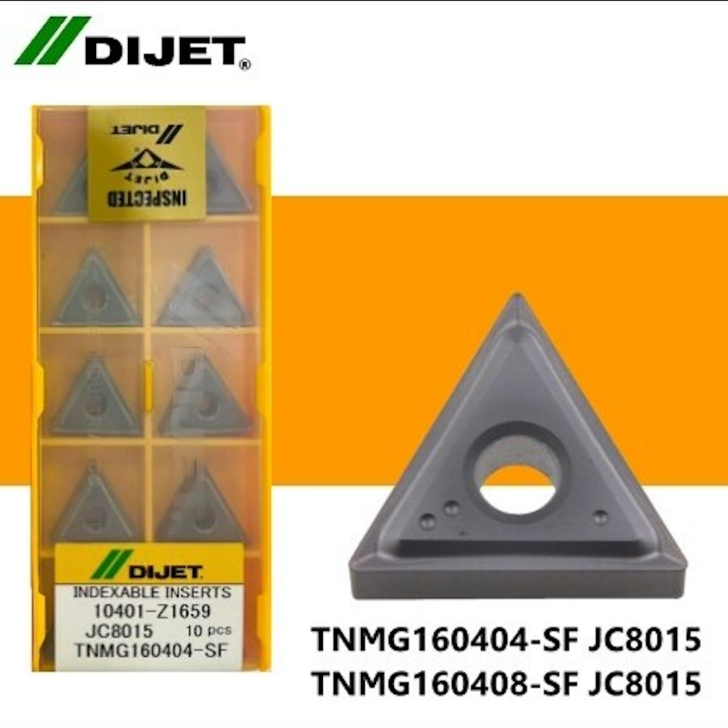 เม็ดมีด Inserts T16 เม็ดสองหน้า มุม 04 TNMG160404-SF JC8015 TNMG160408-SF JC8015 •1กล่อง/10เม็ด ...
