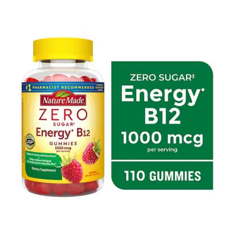 Nature Made Energy B12 แบบกัมมี่ รุ่นไม่มีน้ำตาล 110 เม็ด พร้อมส่ง ...